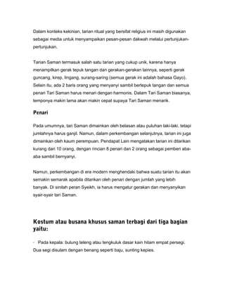 Tari saman | DOC