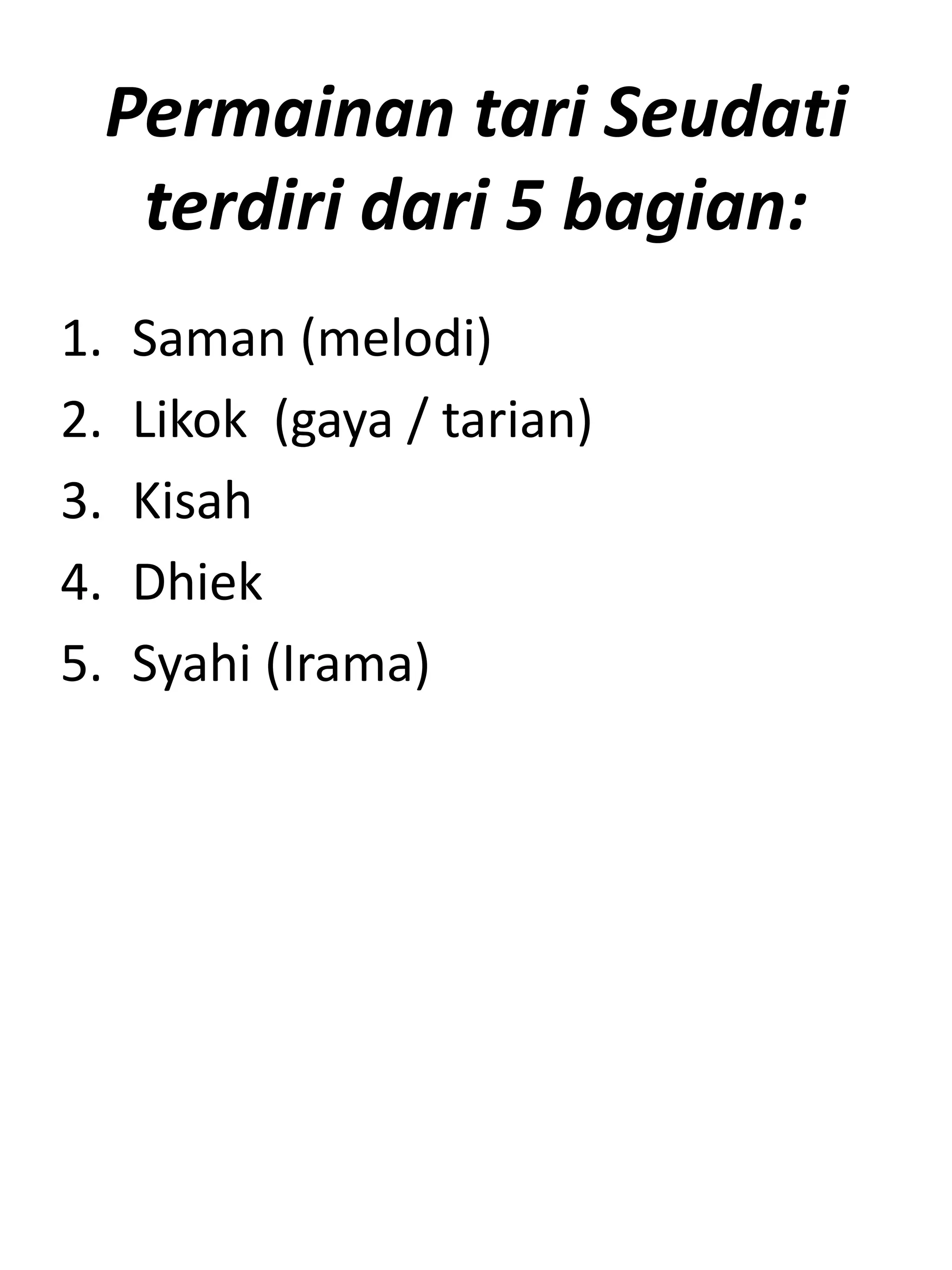 PPT Tari Seudati | PPTX