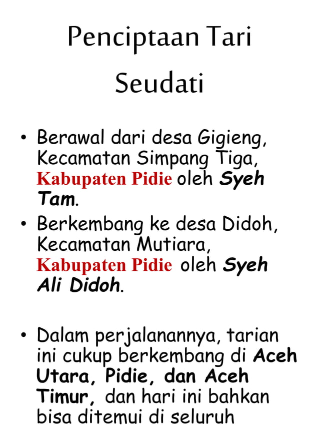 PPT Tari Seudati | PDF