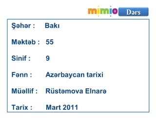 Tarix 9 55_rustemova elnare | PPT