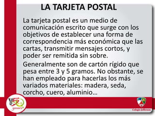 La tarjeta postal | PPTX