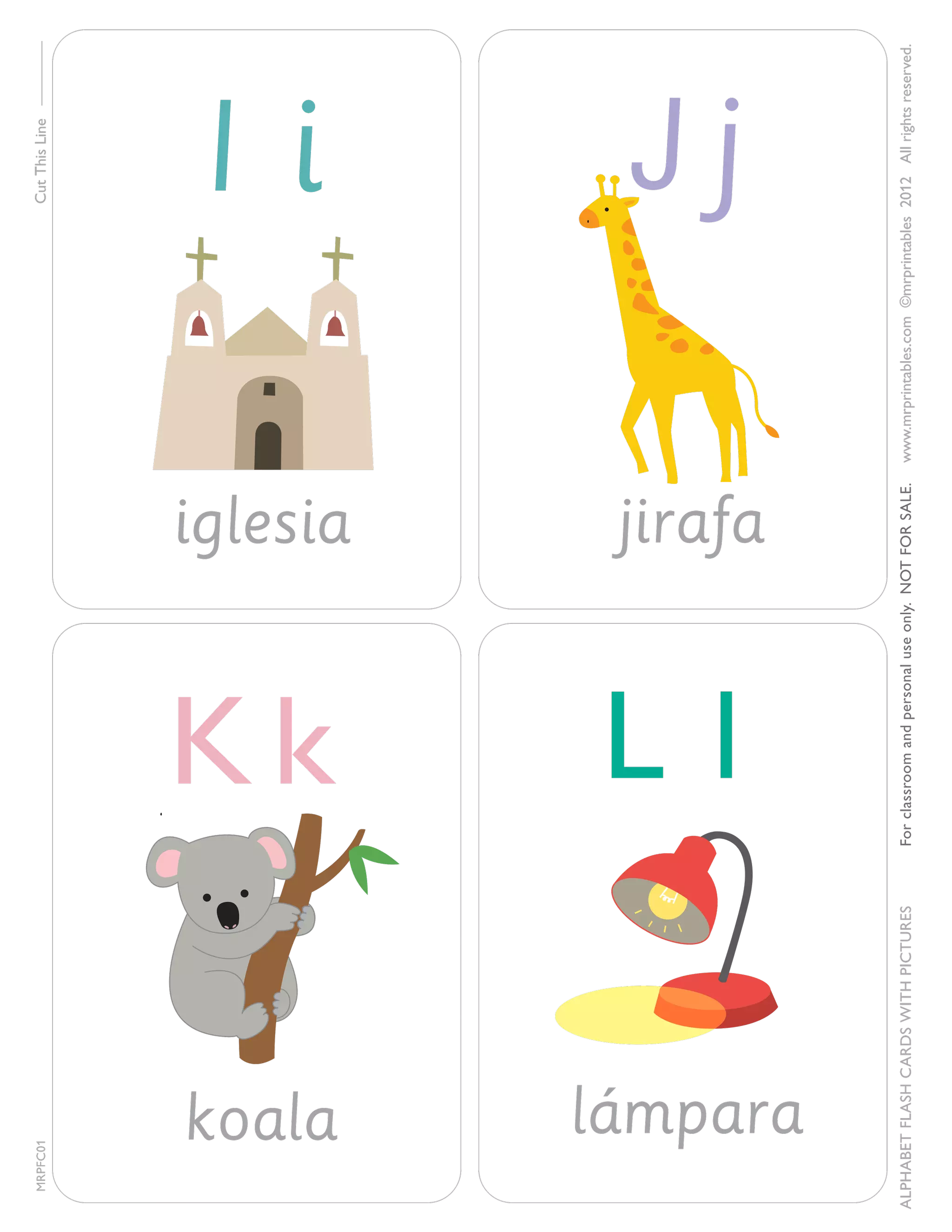 Tarjetas con-las-letras-del-abecedario | PDF