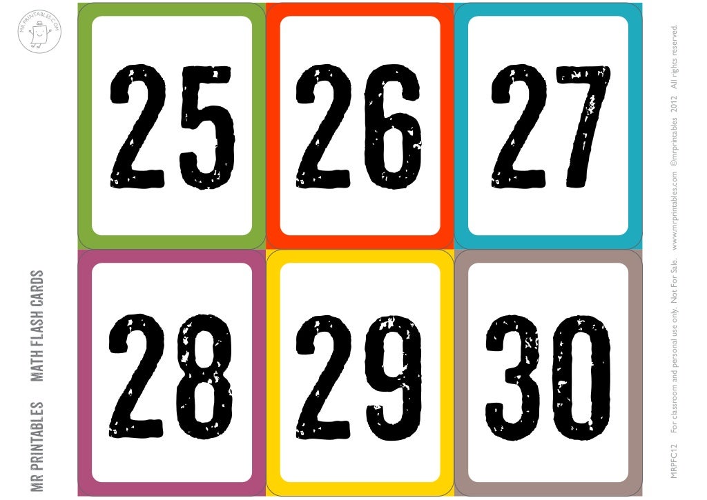 Tarjetas numeros-1-30