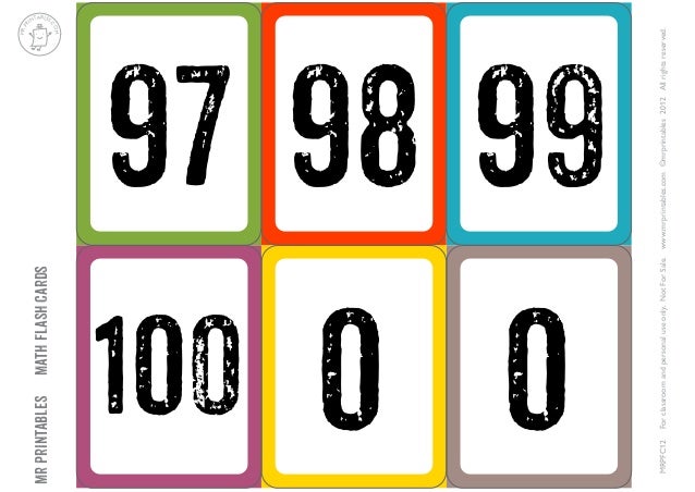 Tarjetas numeros-61-100