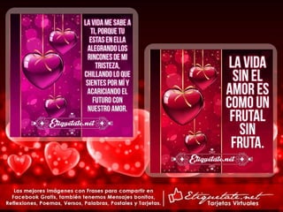 Tarjetas con frases románticas de amor | Etiquetate.net