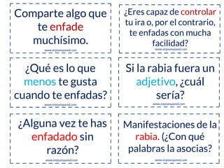 Tarjetas de conversación en español l- las emociones | PDF