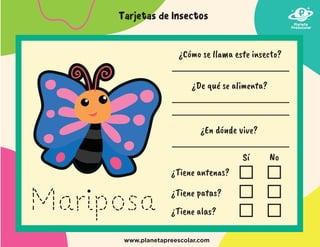 Tarjetas de Insectos .pdf Tarjetas de Insectos .pdf. Tarjetas de ...
