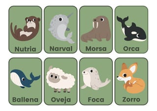 Tarjetas Educativas Animales Ilustrado Verde.pdf