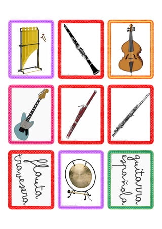 Tarjetas de instrumentos musicales | PDF