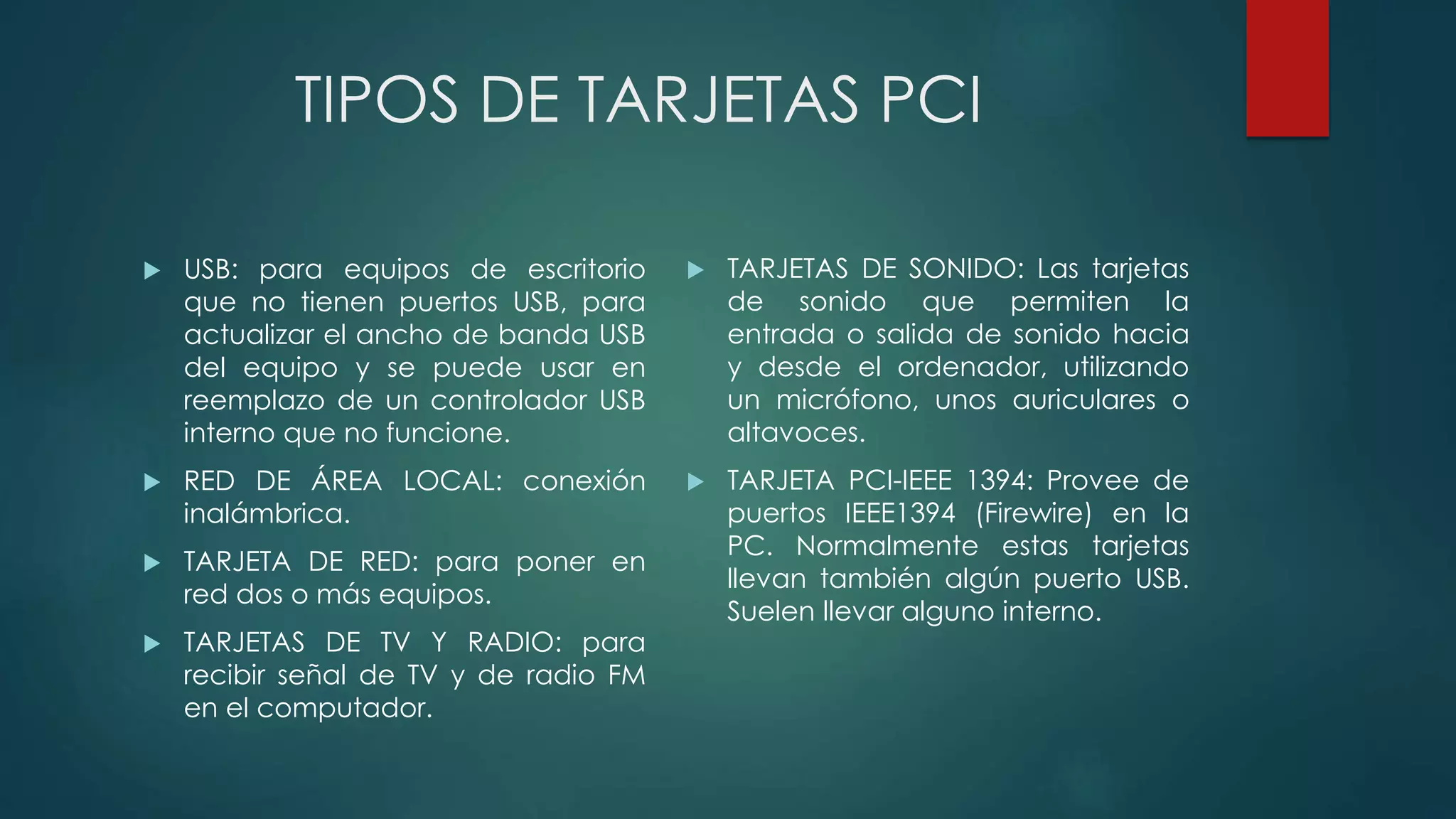 Tarjetas pci, agp y amr | PPT