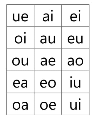 Tarjetas silabas | DOCX