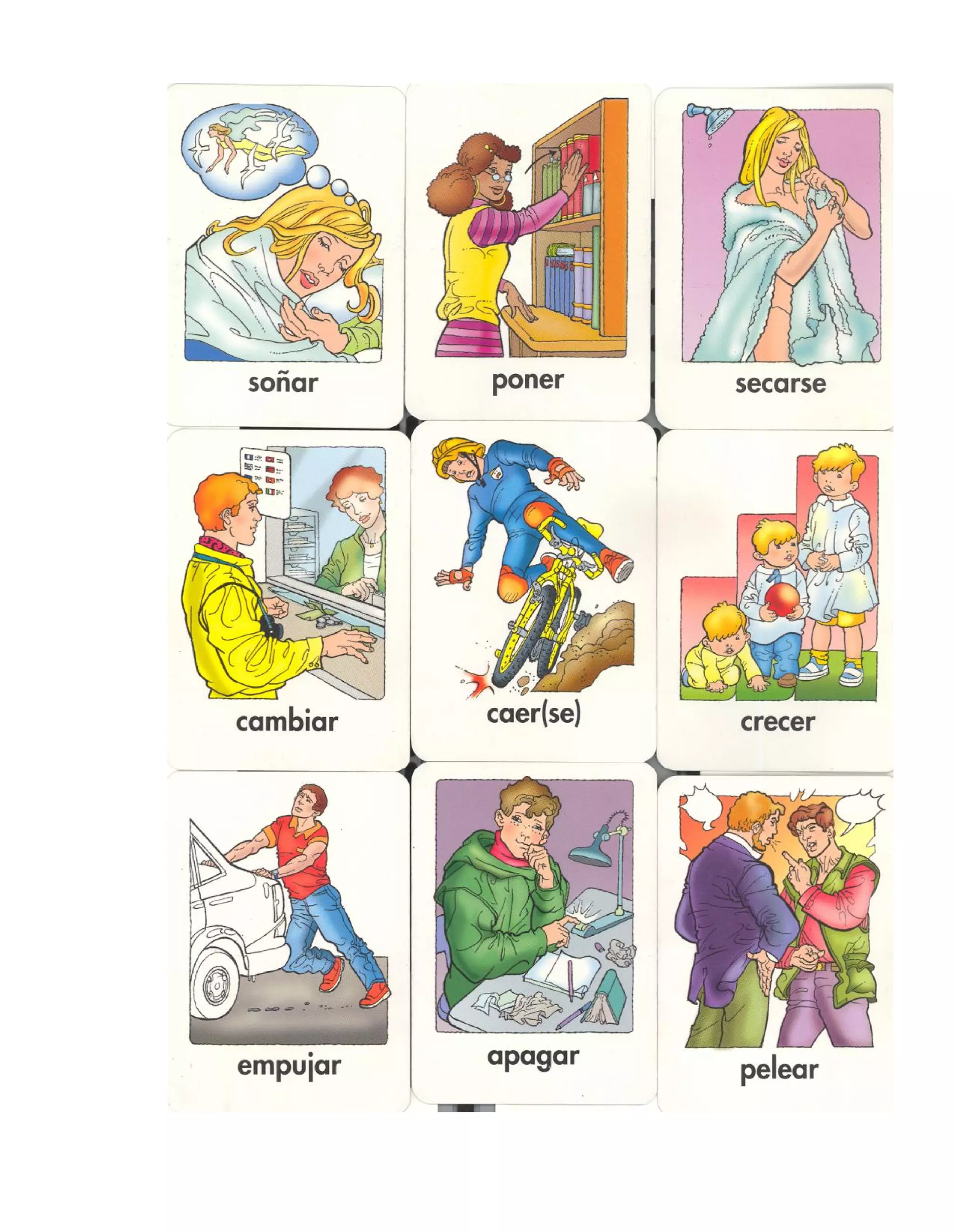Tarjetas verbos para conjugar | PDF