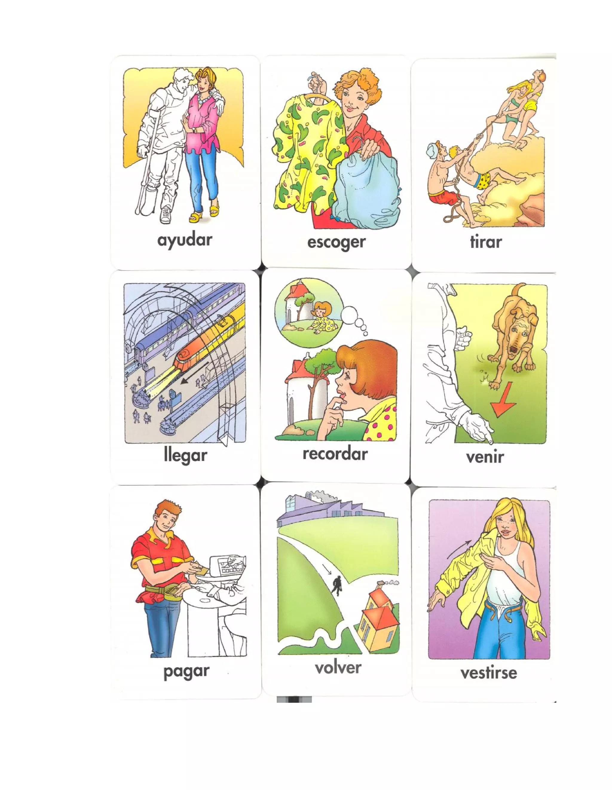 Tarjetas verbos para conjugar | PDF