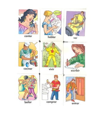 Tarjetas verbos para conjugar | PDF