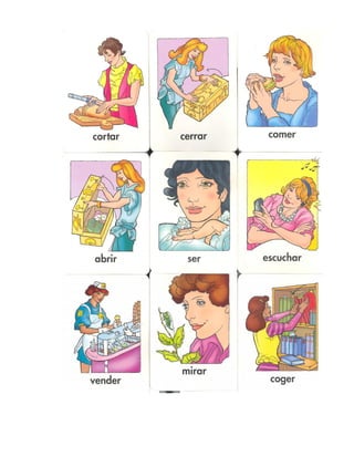 Tarjetas verbos para conjugar | PDF