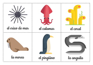 Tarjetas de animales marinos | PDF
