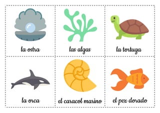 Tarjetas de animales marinos | PDF