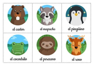 Tarjetas vocabulario animales salvajes | PPT