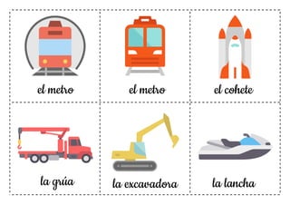 Tarjetas vocabulario transporte | PDF | Automotive