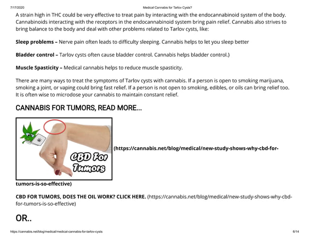 Is Medical Marijuana for Tarlov Cysts? | PDF