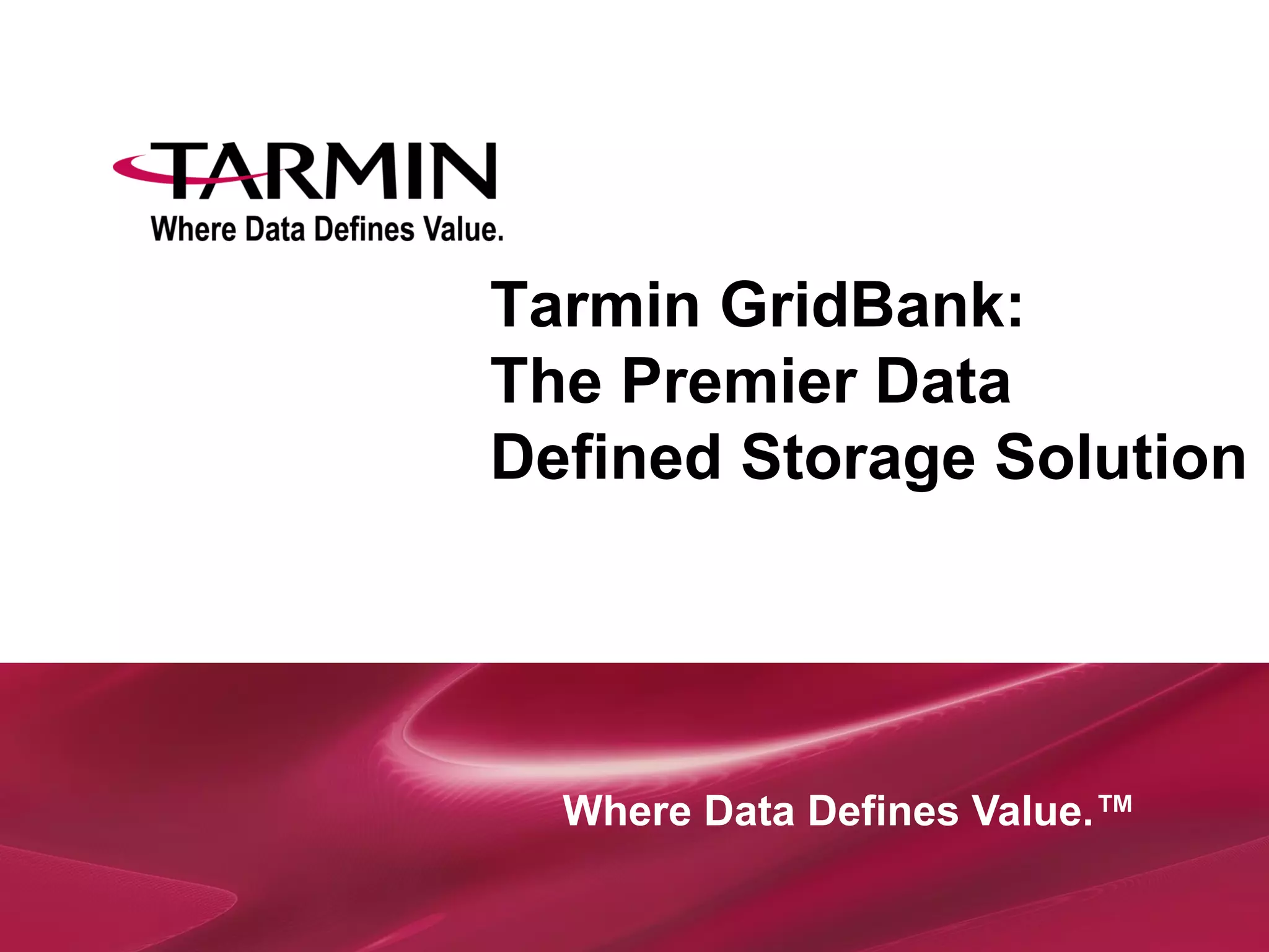 Tarmin GridBank Overview | PDF