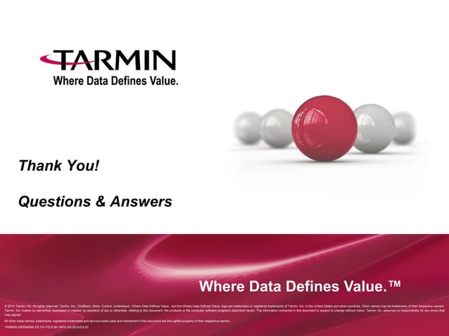 Tarmin GridBank Overview | PPT