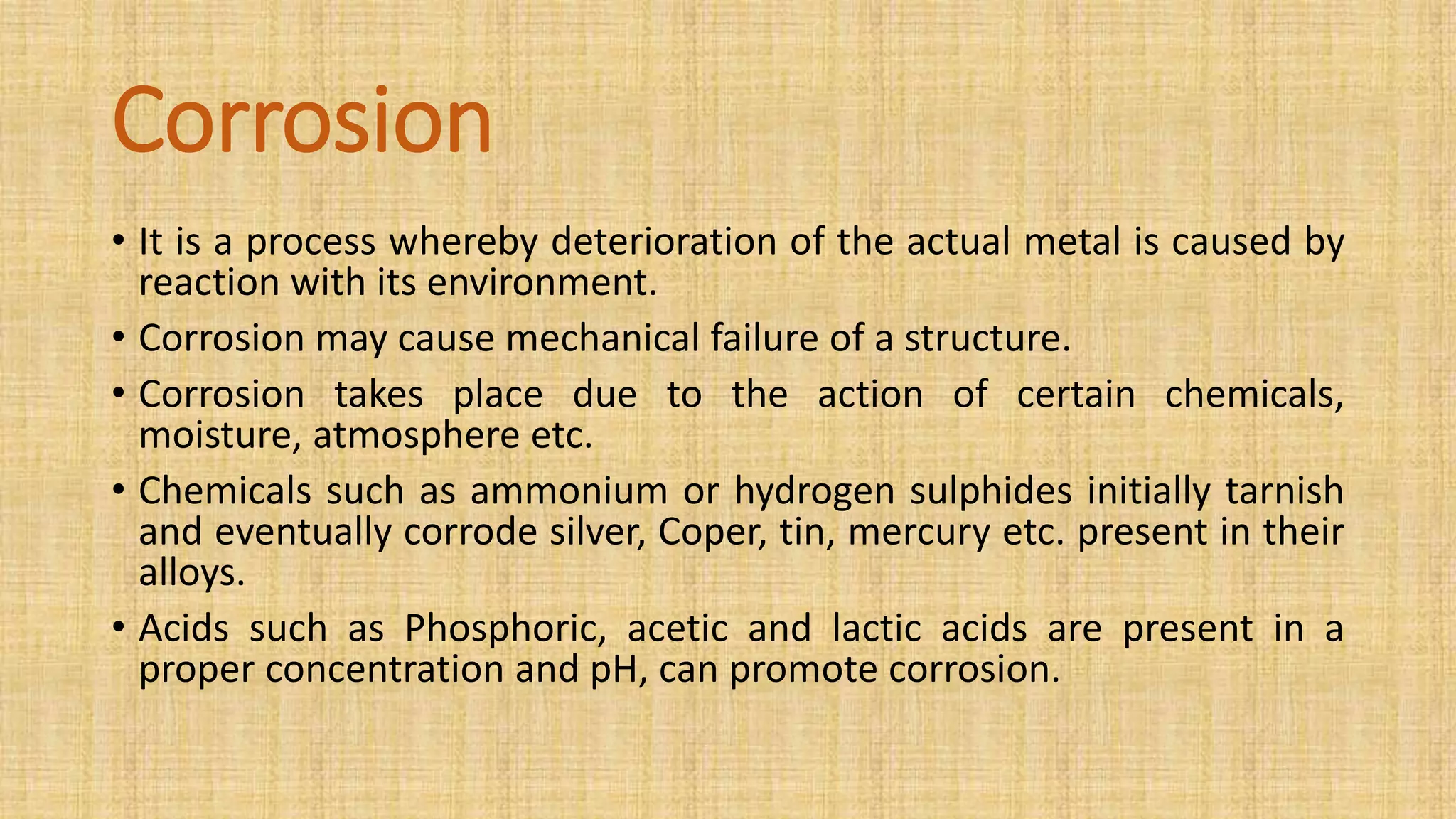 Tarnish and corrosion | PPTX