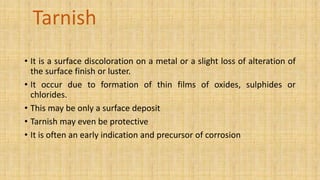 Tarnish and corrosion | PPTX