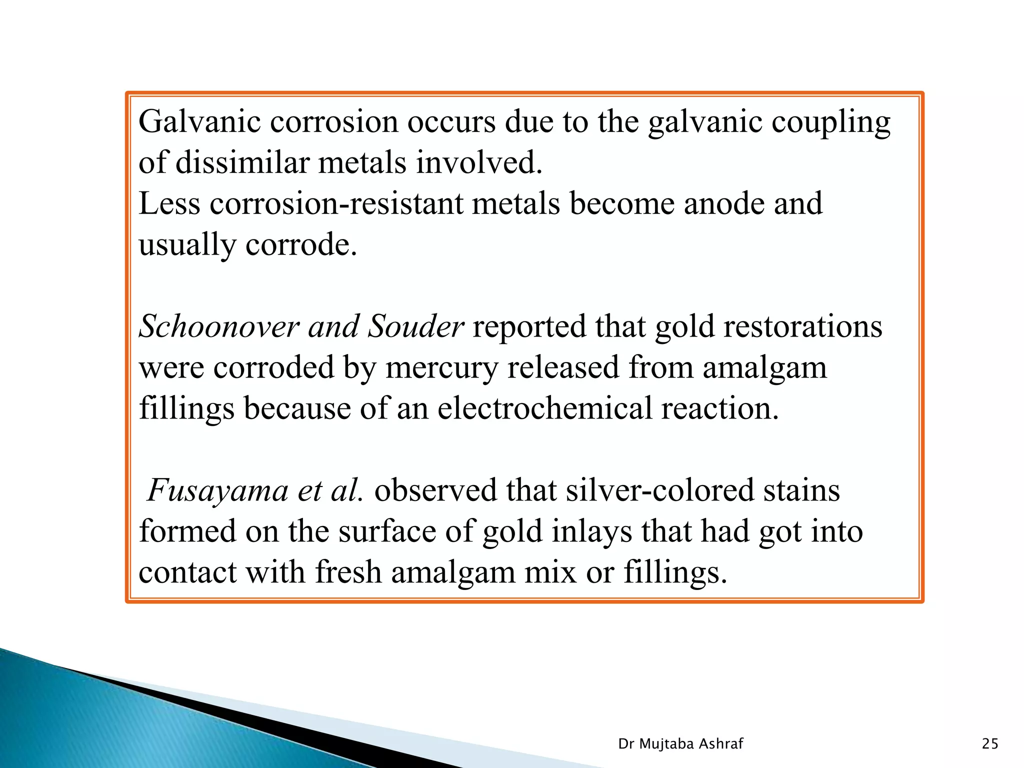 Tarnish & corrosion in dentistry | PPTX