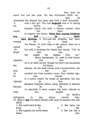 ข้อสอบภาษาอังกฤษ Taro 47 | DOC