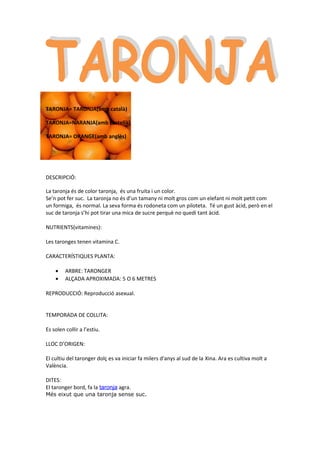 Taronja alba aumatell casas cs | DOC