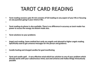 Tarot card reader in delhi ghaziabad india and tarot card courses | PPT