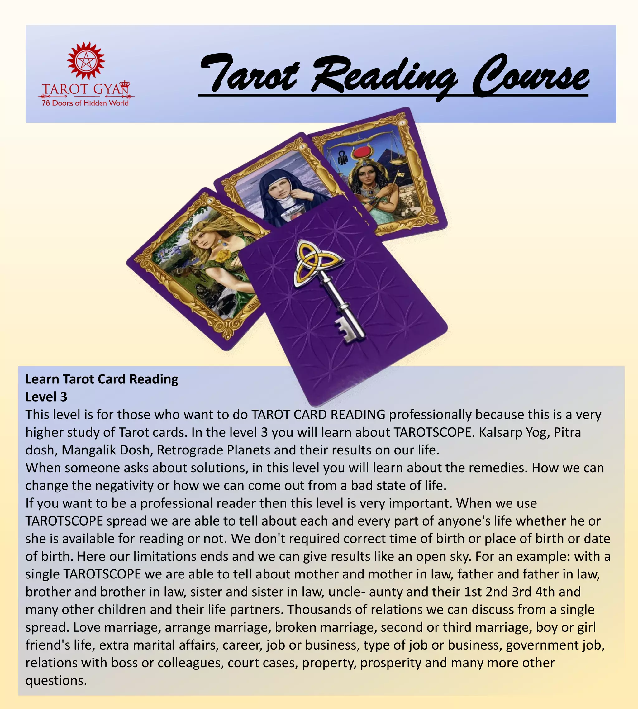 Tarot card reading classes | PDF