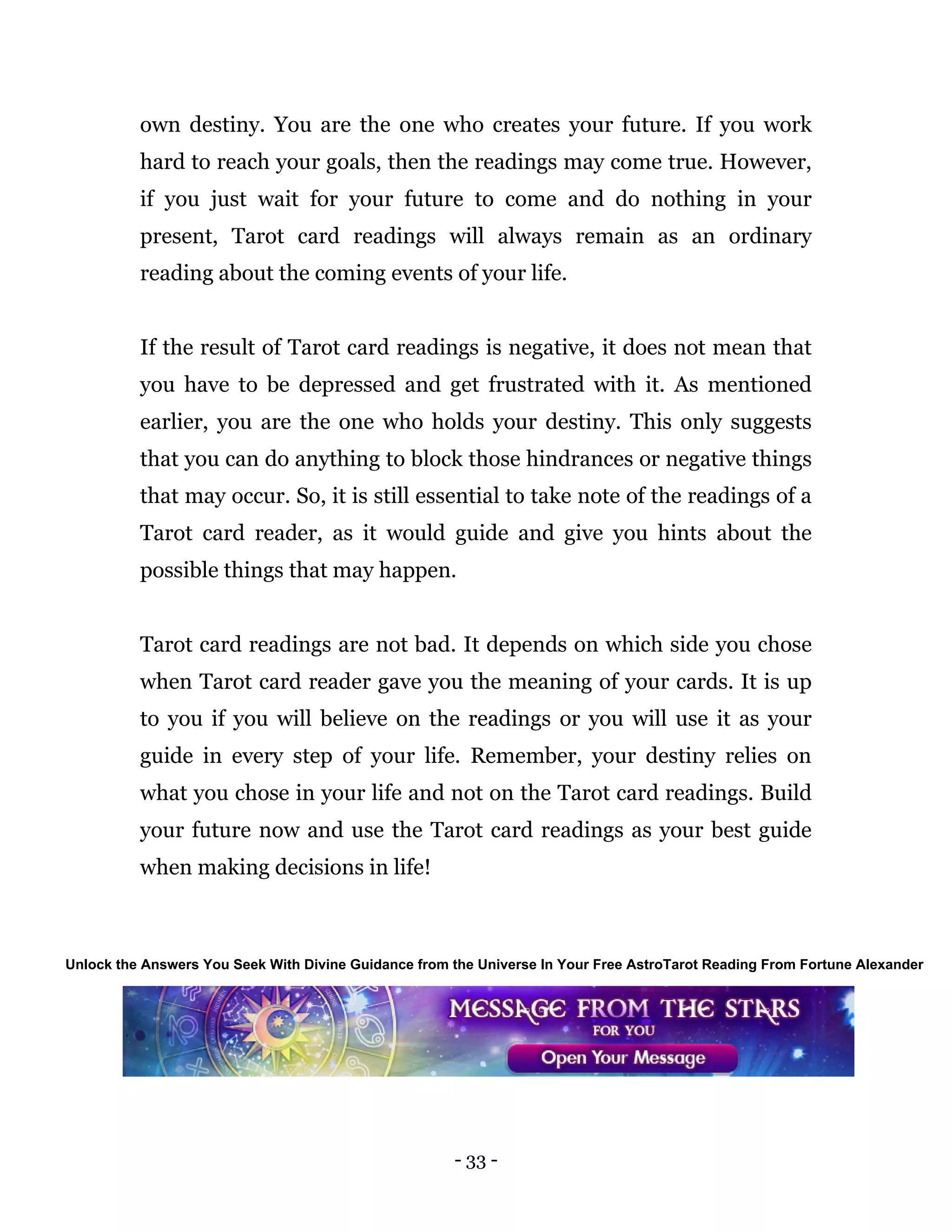 Tarot card readings and your destiny | PDF