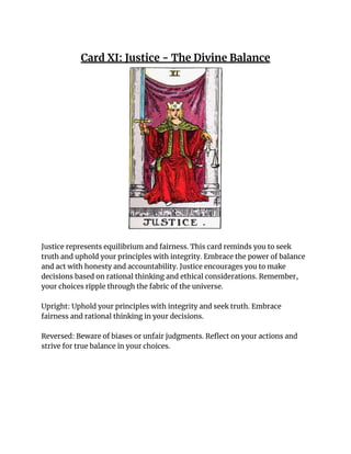 Tarot Cards_ HandBook - Meaning of all Major Arcana | PDF
