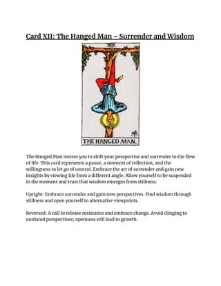 Tarot Cards_ HandBook - Meaning of all Major Arcana | PDF