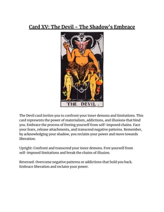 Tarot Cards_ HandBook - Meaning of all Major Arcana | PDF