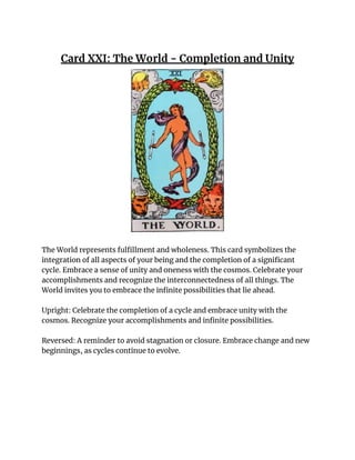 Tarot Cards_ HandBook - Meaning of all Major Arcana | PDF