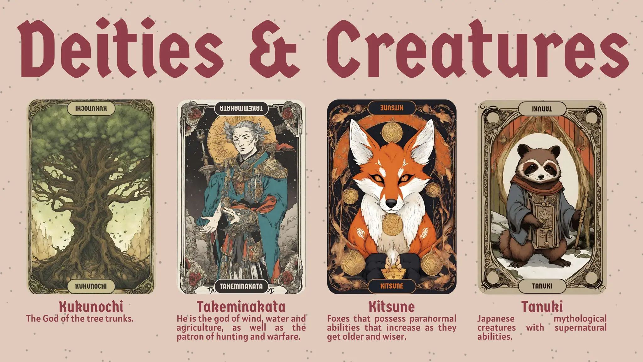 Tarot Card Style Asian Forests Mythology Presentation.pptx