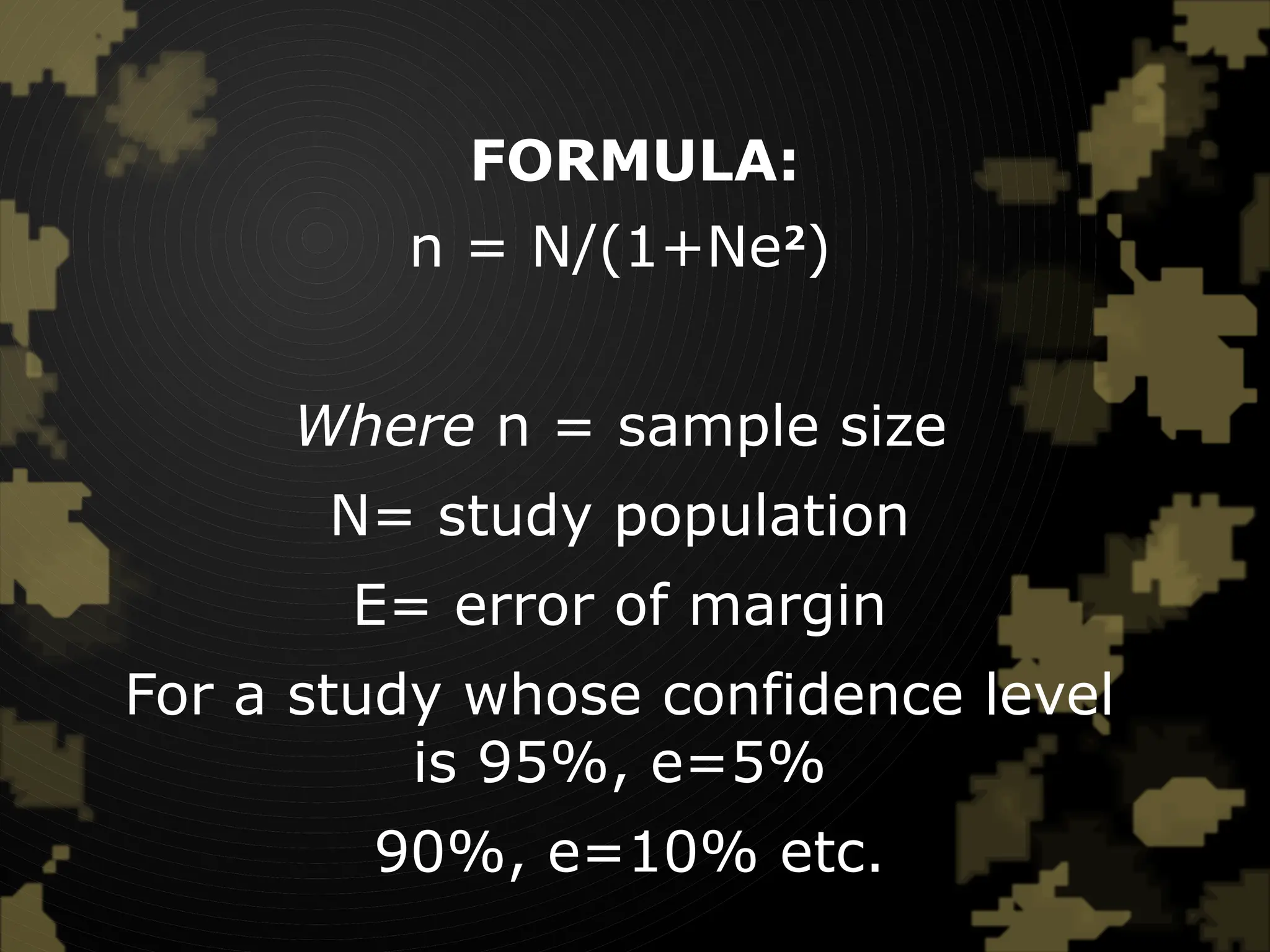 TARO YAMANE’S FORMULA in Statistics Report.pptx