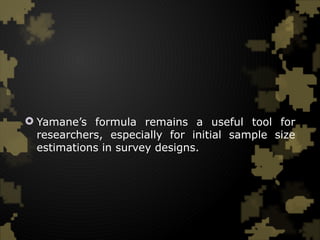 TARO YAMANE’S FORMULA in Statistics Report.pptx