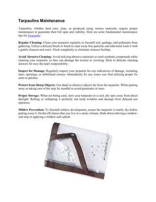 Tarpaulins Maintenance.pdf