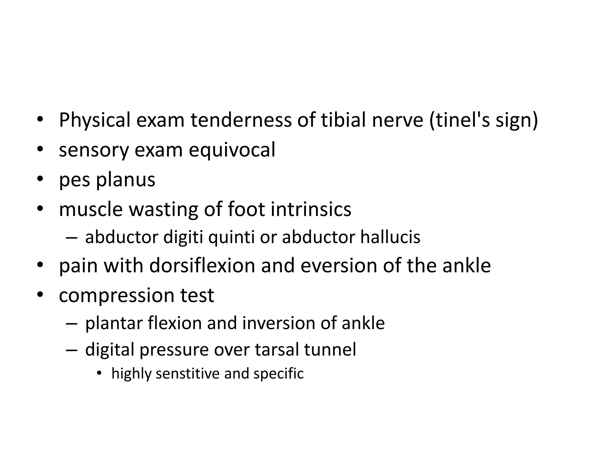 Tarsal tunnel syndrome | PPTX