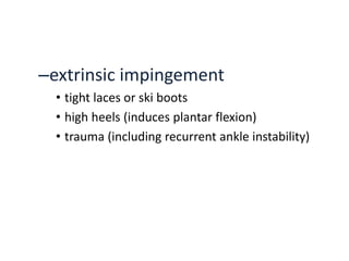 Tarsal tunnel syndrome | PPTX