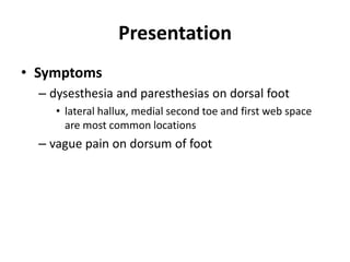 Tarsal tunnel syndrome | PPTX