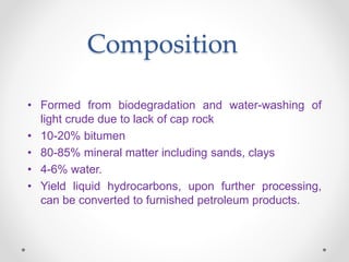 Tar sands and oil shale | PPTX