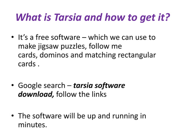 Tarsia | PPTX | Technology & Computing