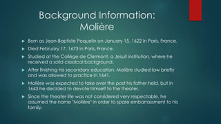 Tartuffe presentation theatre | PPTX