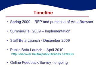 Implementing AquaBrowser | PPT