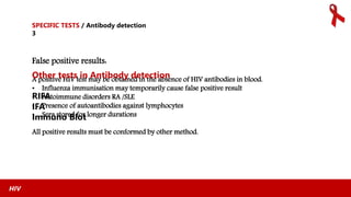 Laboratory diagnosis of HIV infection. | PPTX